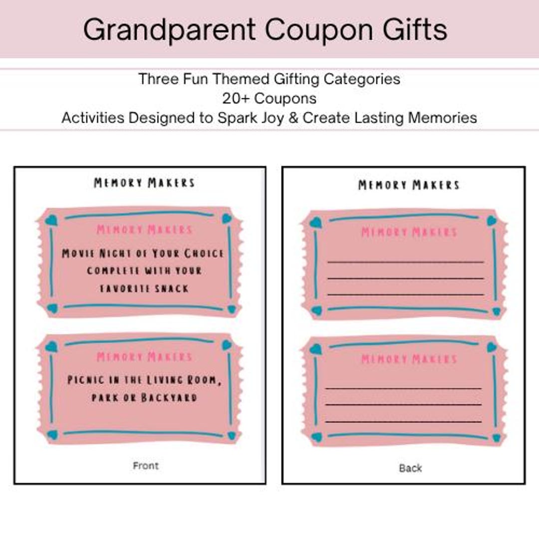 Grandparent Homemade Printable Coupon | Grandma Grandpa Quality Time ...