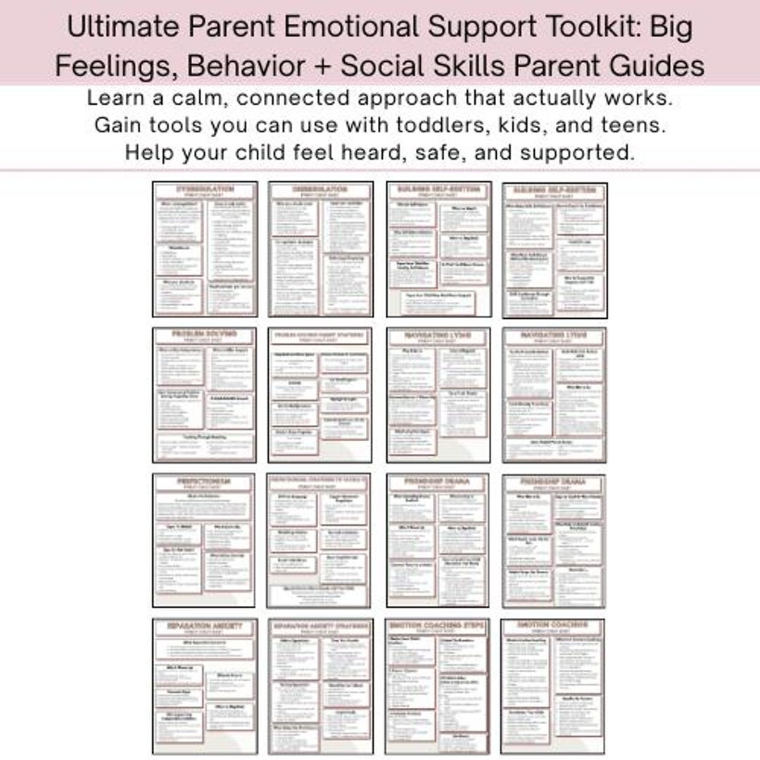 Ultimate Parent Emotional Support Guide Bundle | Big Feelings, Behavior ...