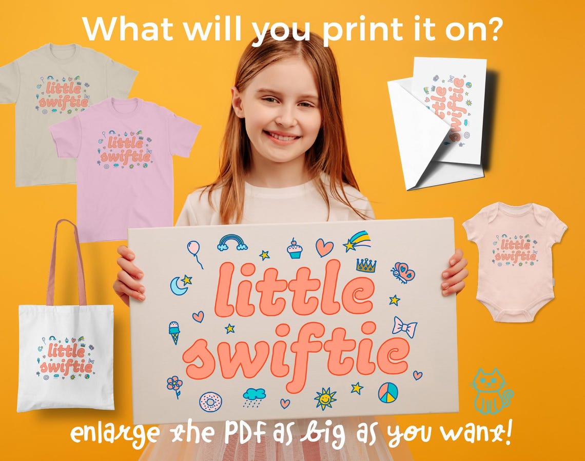 Little Swiftie Digital Download Printable Hi-res PNG, PDF, SVG - Etsy