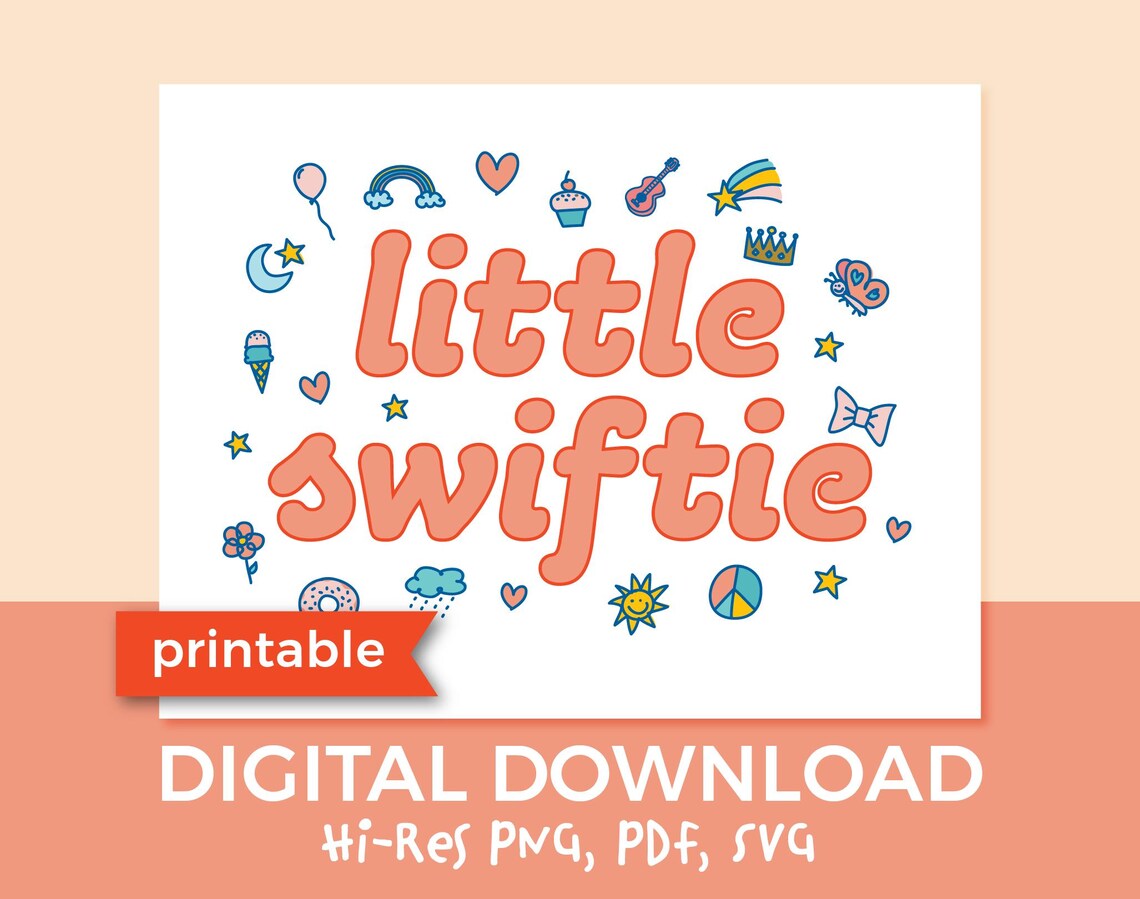 Little Swiftie Digital Download Printable Hi-res PNG, PDF, SVG - Etsy