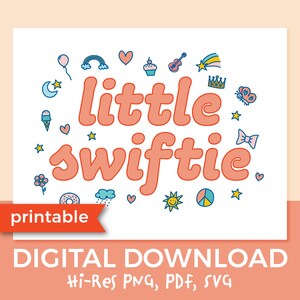Little Swiftie Digital Download Printable Hi-res PNG, PDF, SVG - Etsy