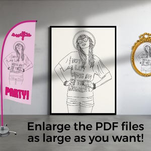 Printable Swiftie Coloring Page for Kids Adults Taylor Digital Eras ...