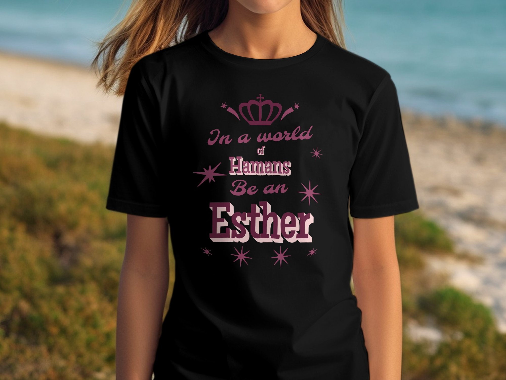 Queen Esther YOUTH Top Character and Courage T-shirt Esther Shirt Purim ...