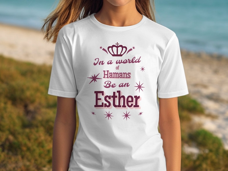 Queen Esther YOUTH Top Character and Courage T-shirt Esther Shirt Purim ...