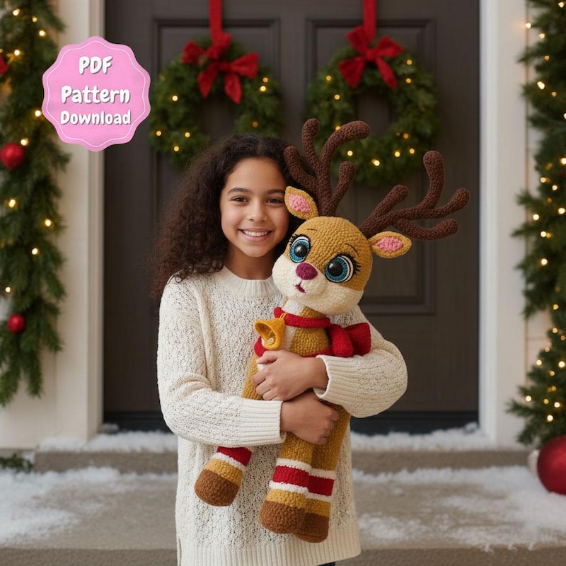 Reindeer Plush Ornament - Etsy