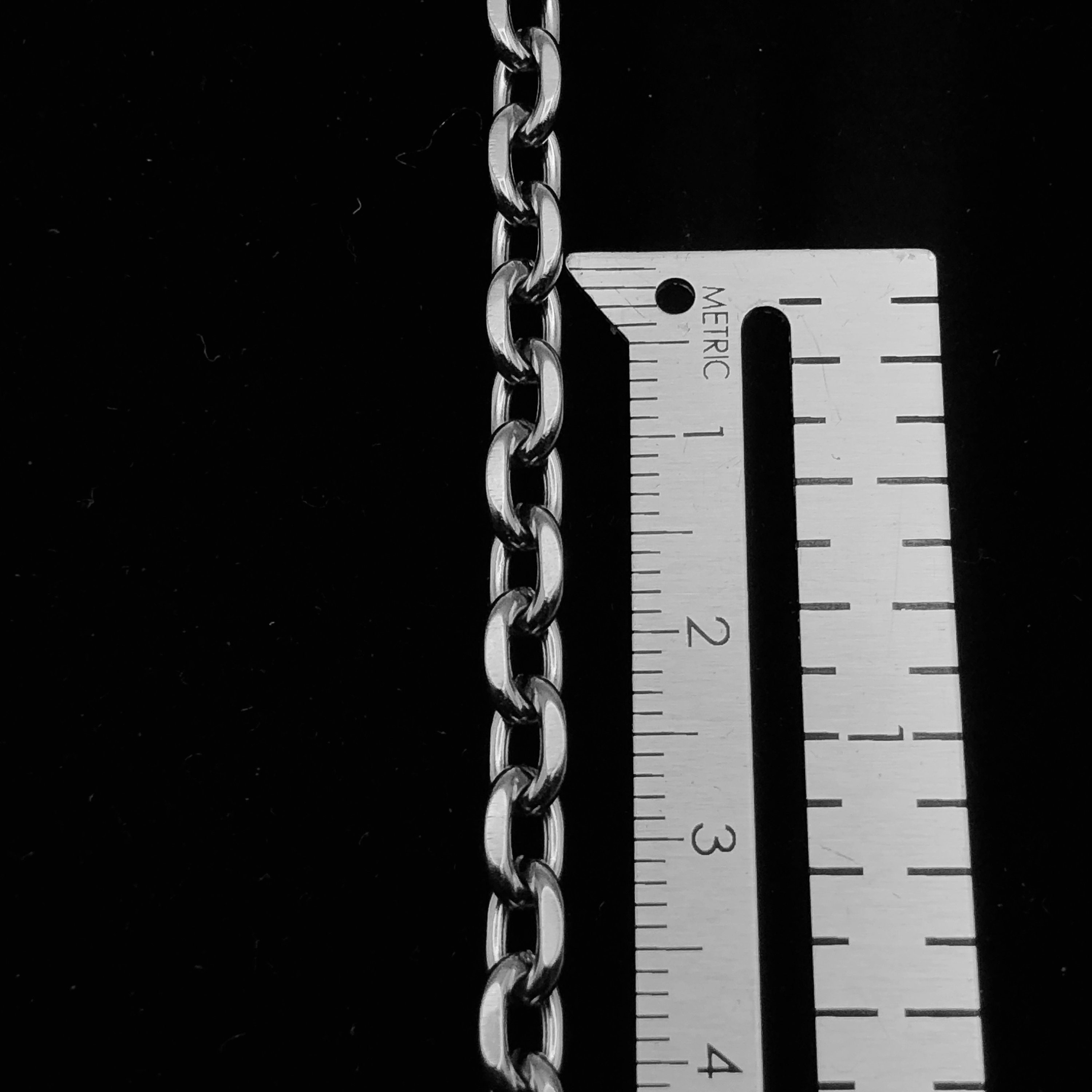 Stainless Steel Cable Link Chain Necklace Minimalist Modern Edgy Unisex ...