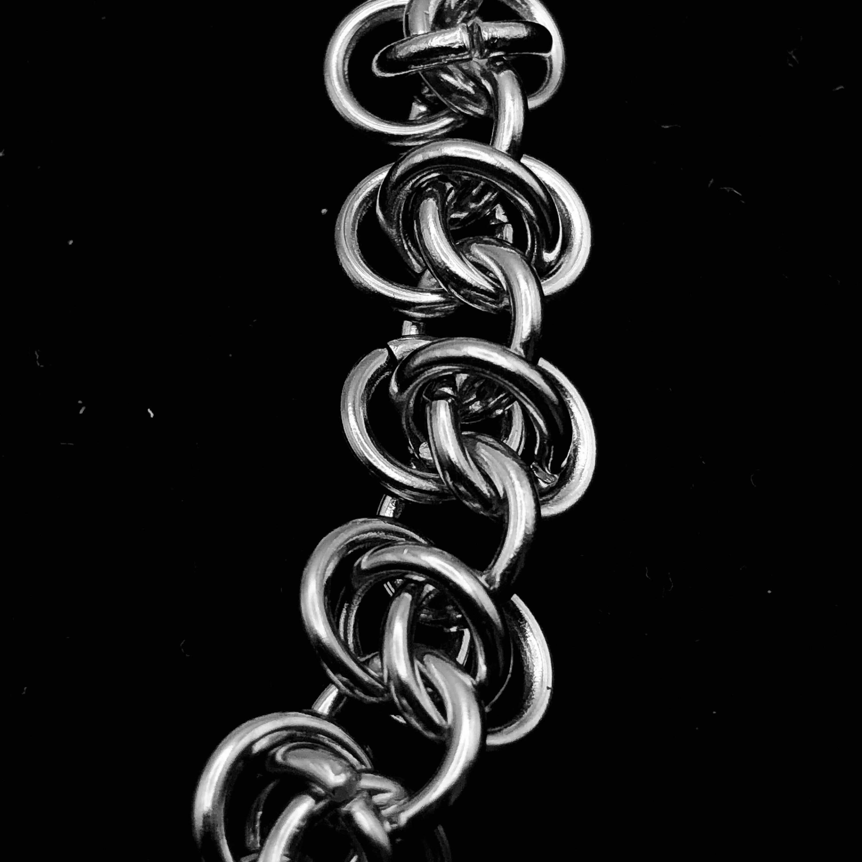 Stainless Steel Chainmaille Linked Rings Chain Bracelet Minimalist ...