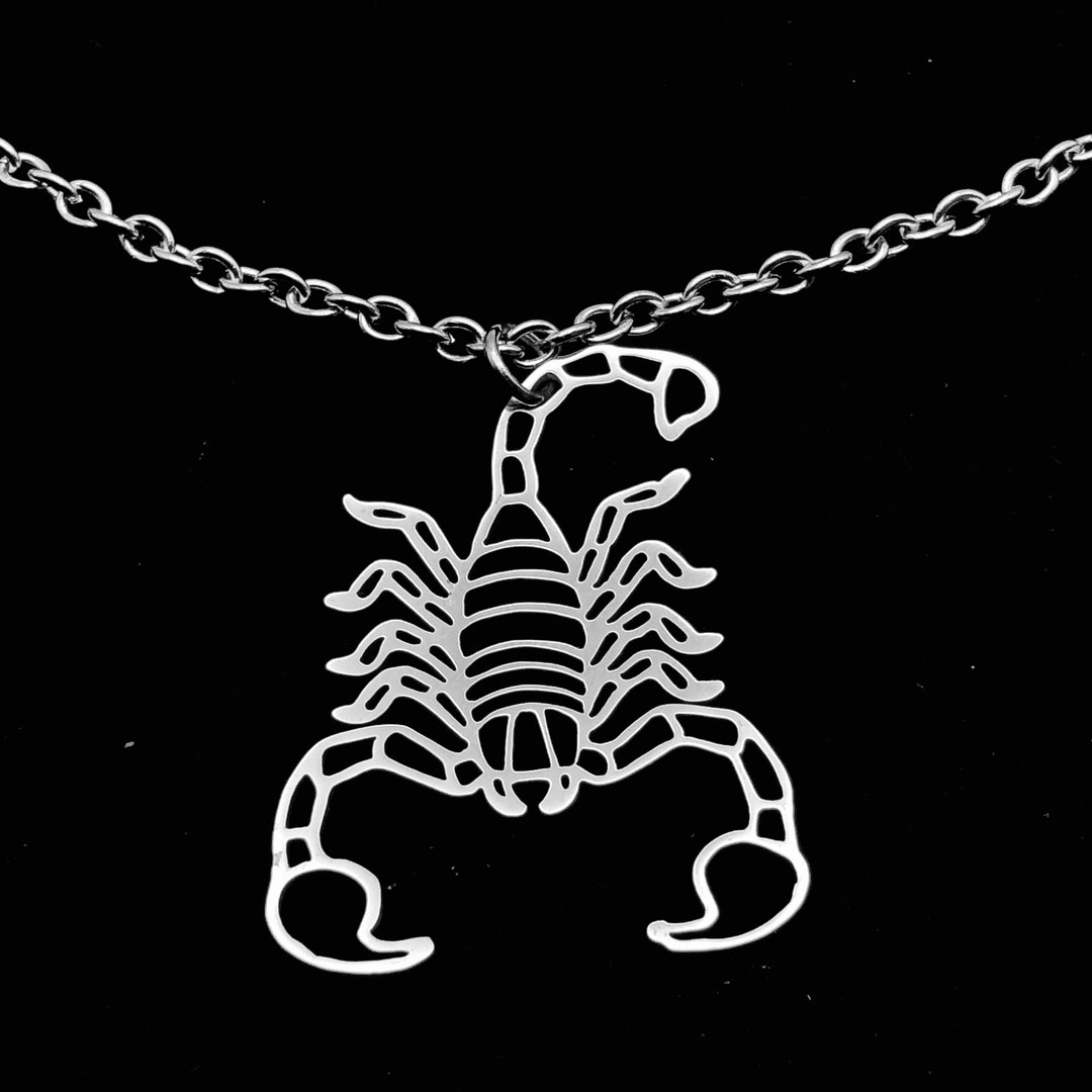 Stainless Steel Scorpion Pendant Necklace Modern Minimalist Large Bug Pendant Women Men Gender