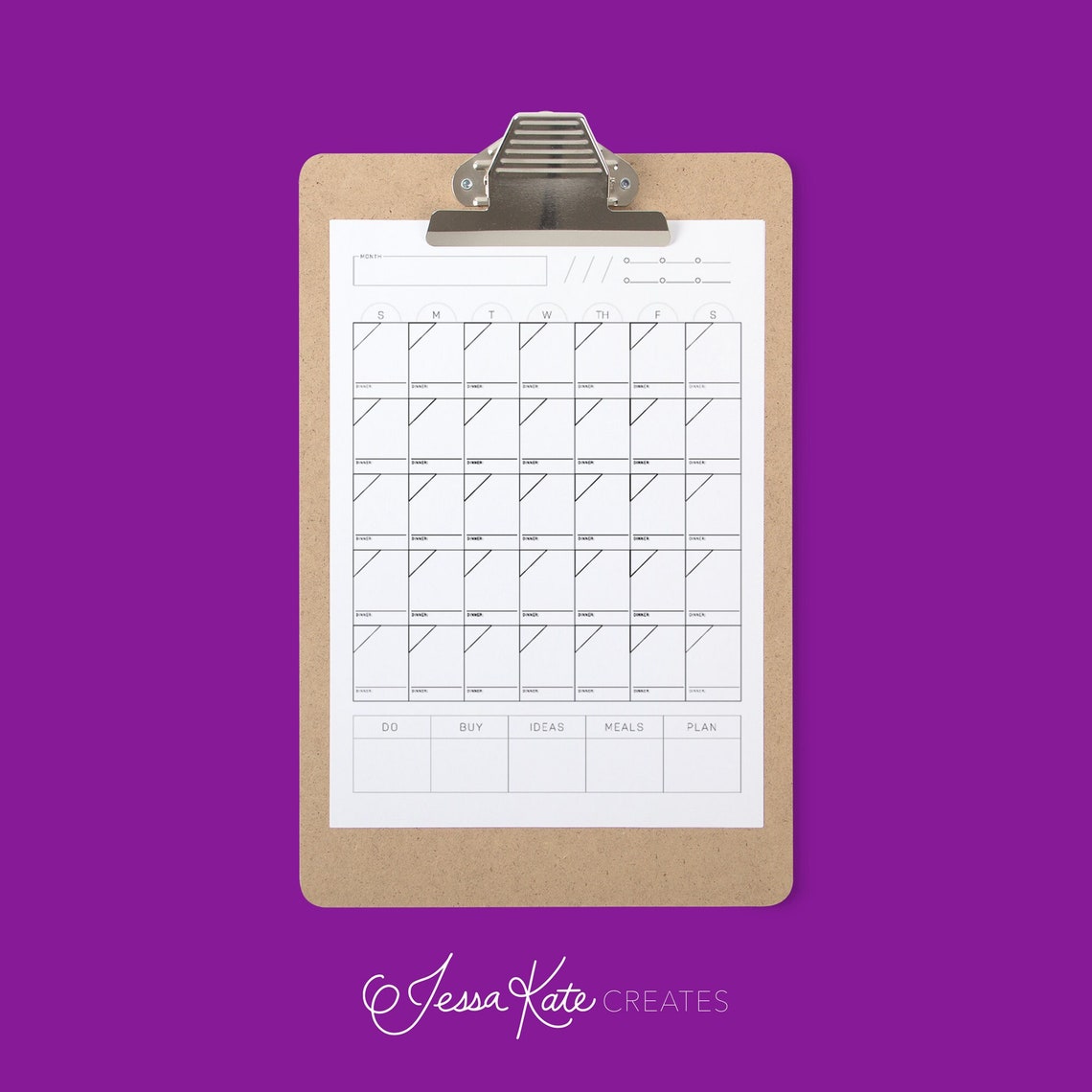 Printable Blank Calendar for Creative Planning & Living - Etsy