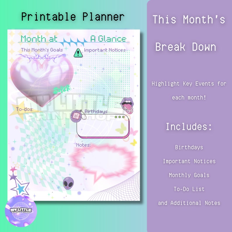 Printable Planner, Personal Planner Pack, Planner Bundle, Daily, Weekly ...