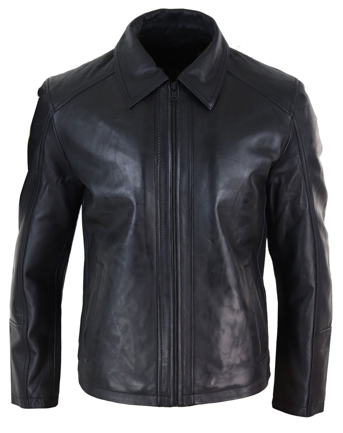 Men's Genuine Leather Jacket Black Leather Jacket Brown Leather Jacket ...