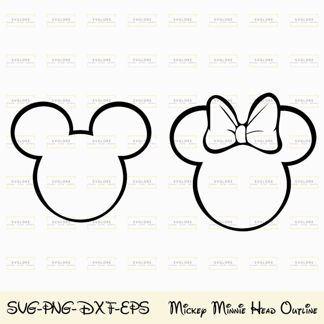 Mickey Minnie Svg, Eps, Ai, Vector Files per Cricut, Silhouette, Cutting Plotter, Svg File,mouse ...