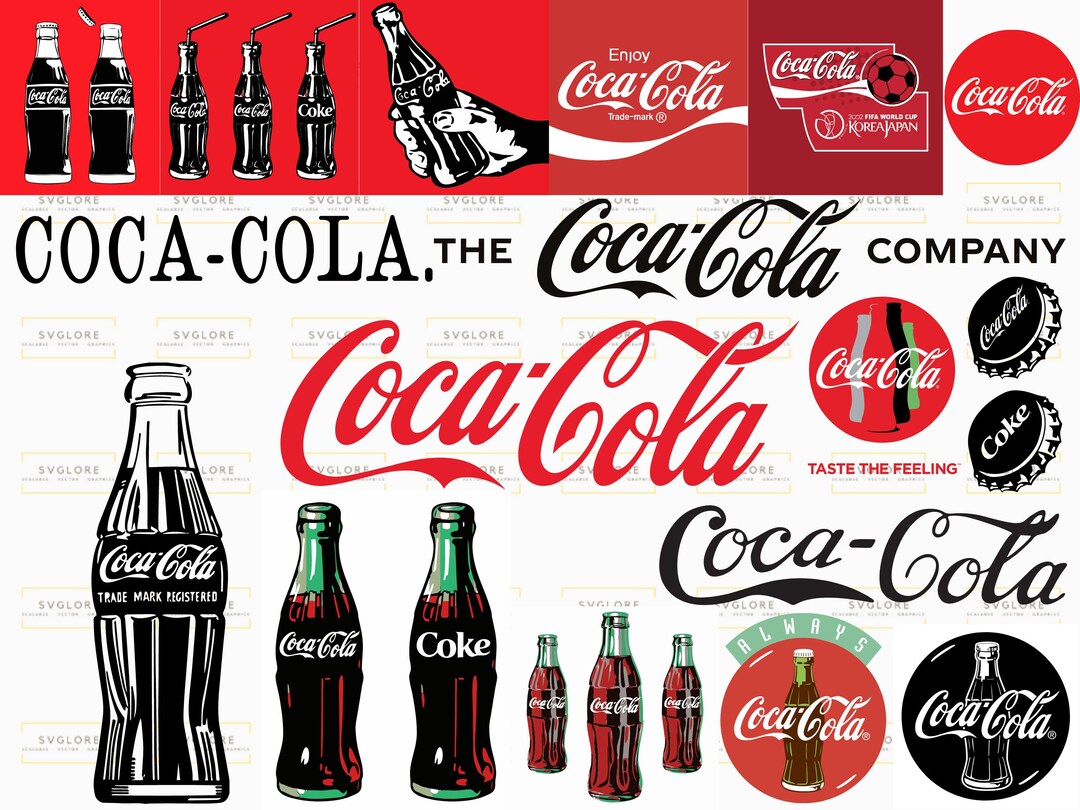 SVG de Coca-Cola: diseños vectoriales retro, arte inspirado en Coca ...