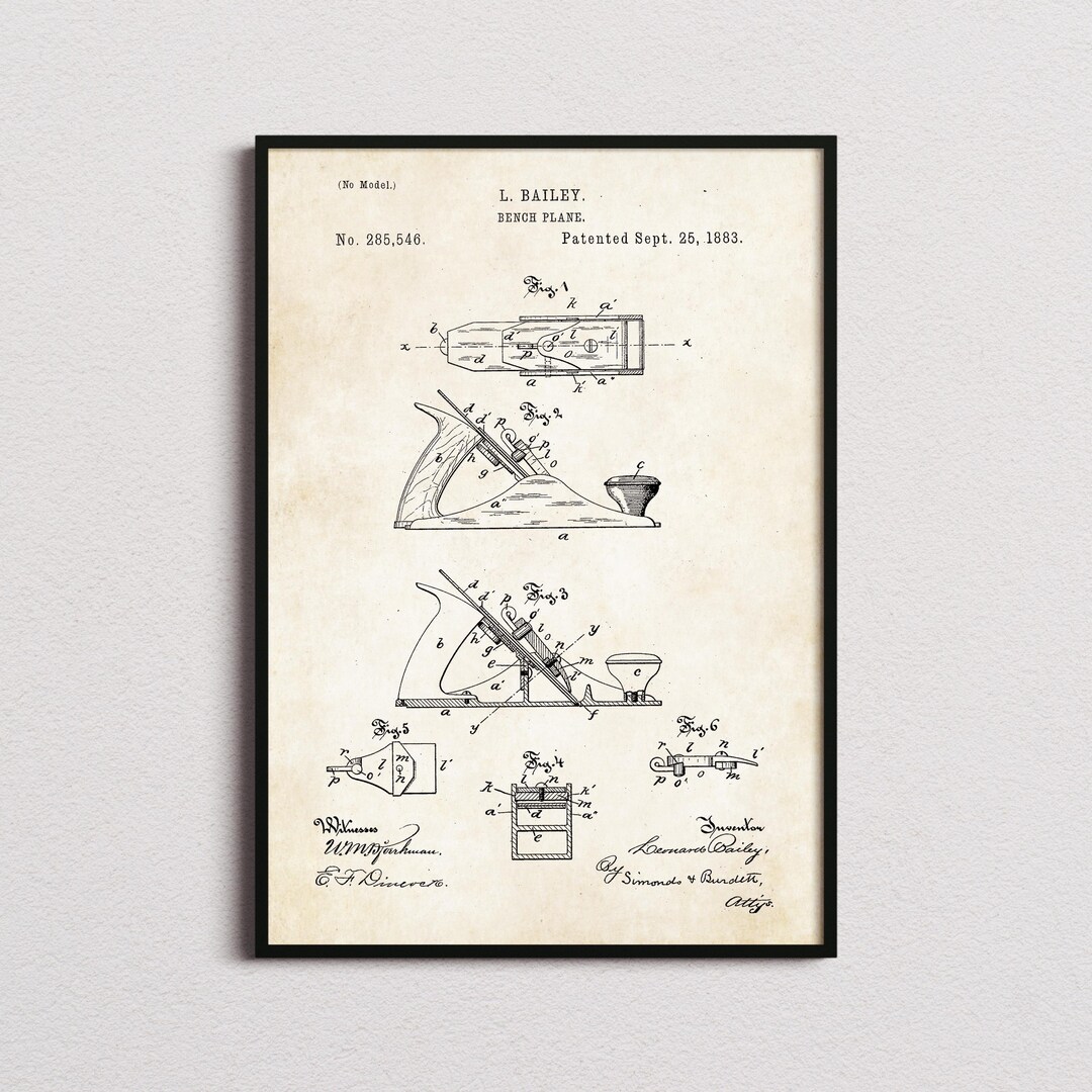 Bench Plane Patent Print, Bench Plane Poster, Bench Plane Wall Art ...