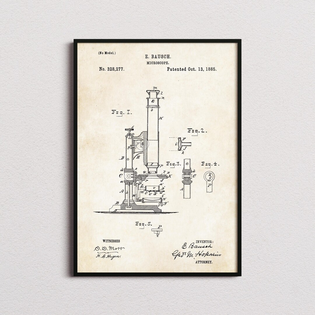 Microscope Patent Print, Microscope Poster, Microscope Wall Art ...