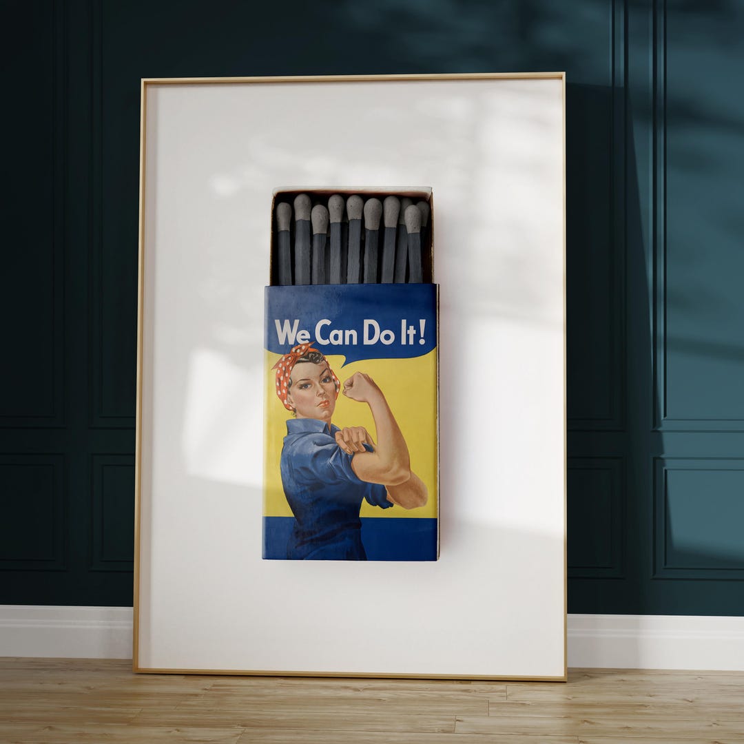 We Can Do It Also Matchbox Print, J Howard Miller Print, Vintage ...