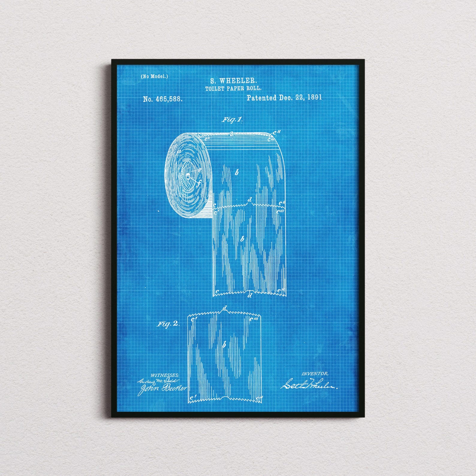 Toilet Paper Roll Patent Print, Toilet Paper Roll Poster, Toilet Paper ...