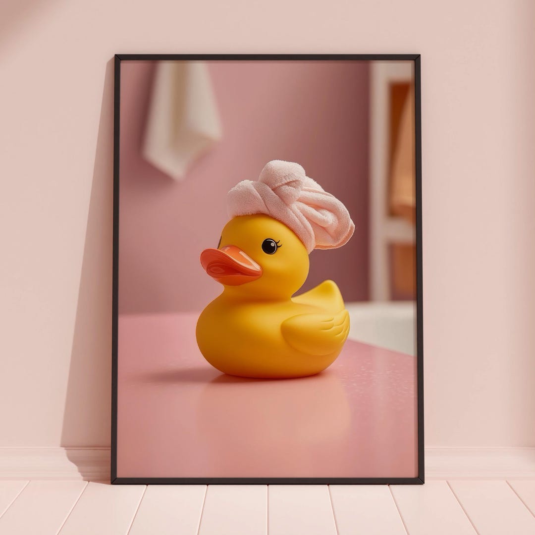 Cute Rubber Duck Print, Rubber Duck Prints, Rubber Duck Wall Art, Funny ...