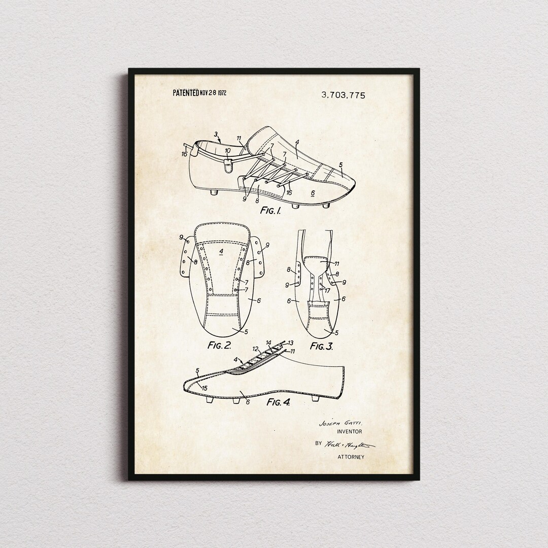 Football Boot Patent Print, Football Boot Poster, Football Boot Wall ...