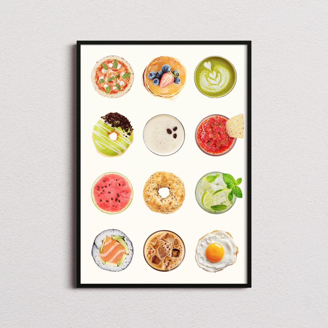 Kitchen Collage Print, Kitchen Prints, Kitchen Decor, Kitchen Wall Art ...