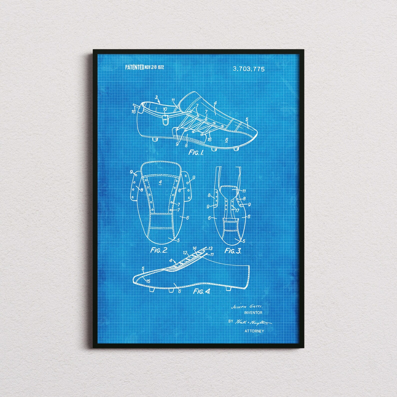 Football Boot Patent Print, Football Boot Poster, Football Boot Wall ...