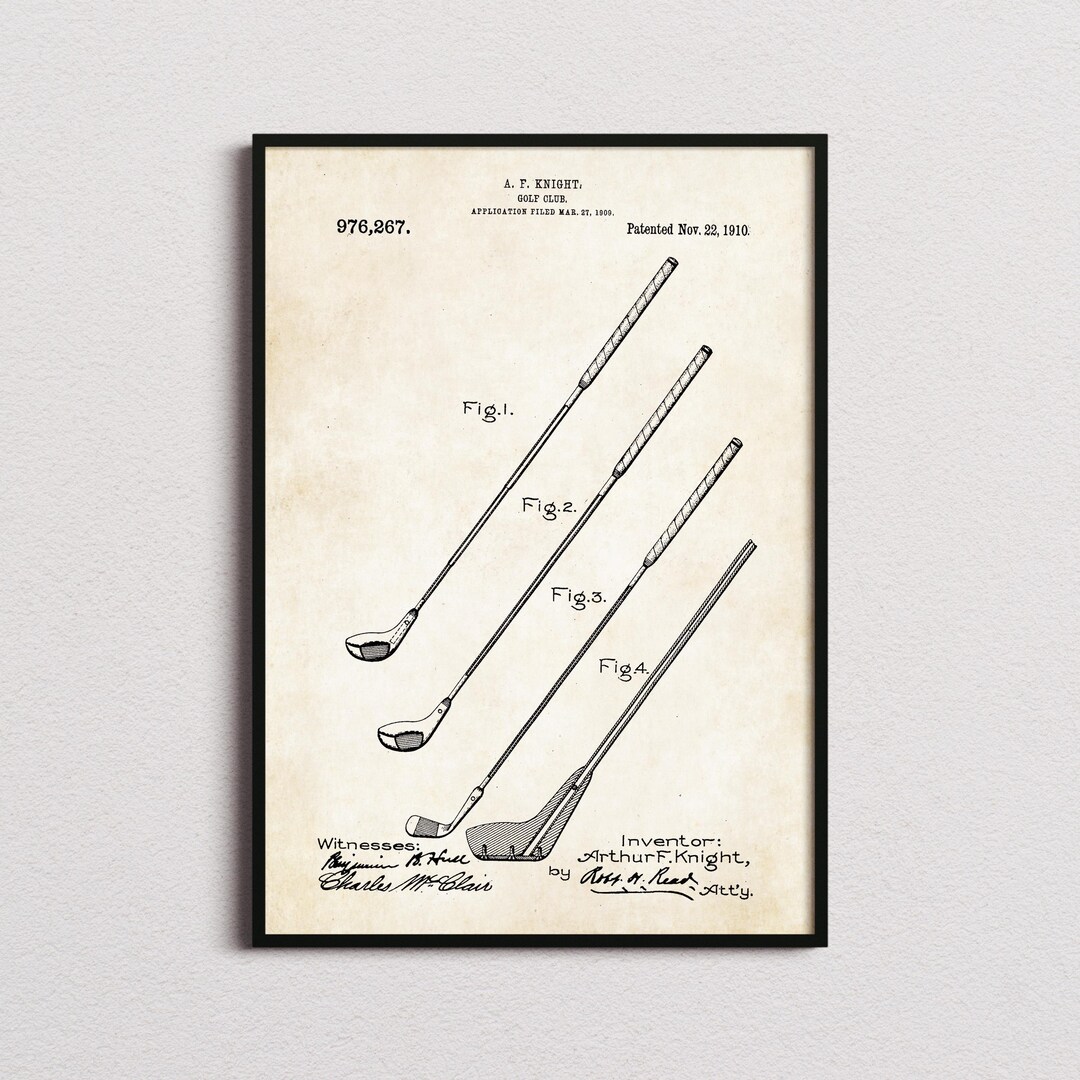 Golf Club Patent Print, Golf Club Poster, Golf Club Wall Art, Golf Club ...