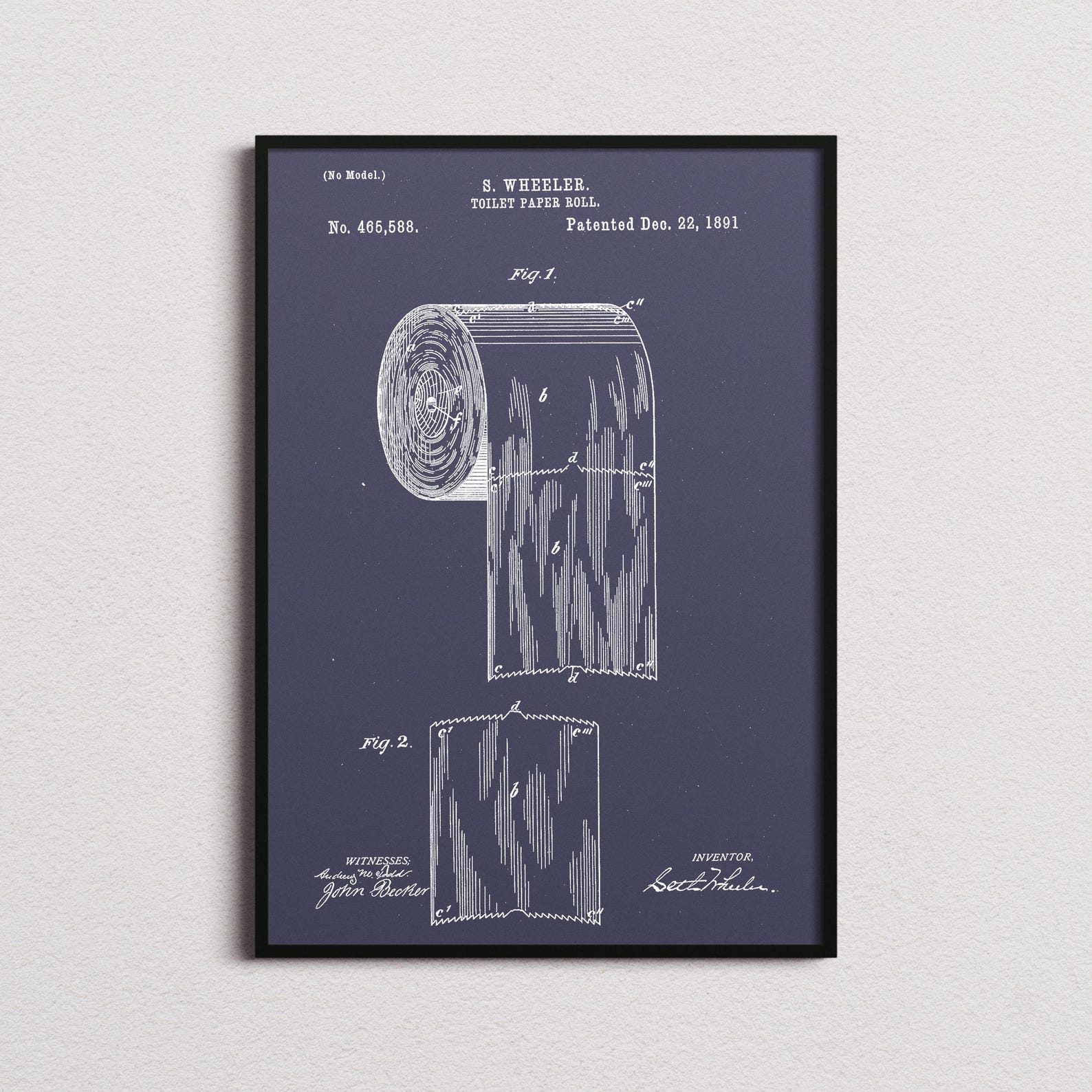 Toilet Paper Roll Patent Print, Toilet Paper Roll Poster, Toilet Paper ...