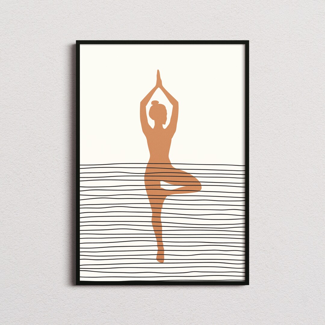 Yoga Pose Print, Yoga Pose Silhouette, Yoga Pose Poster, Yoga Pose Wall ...