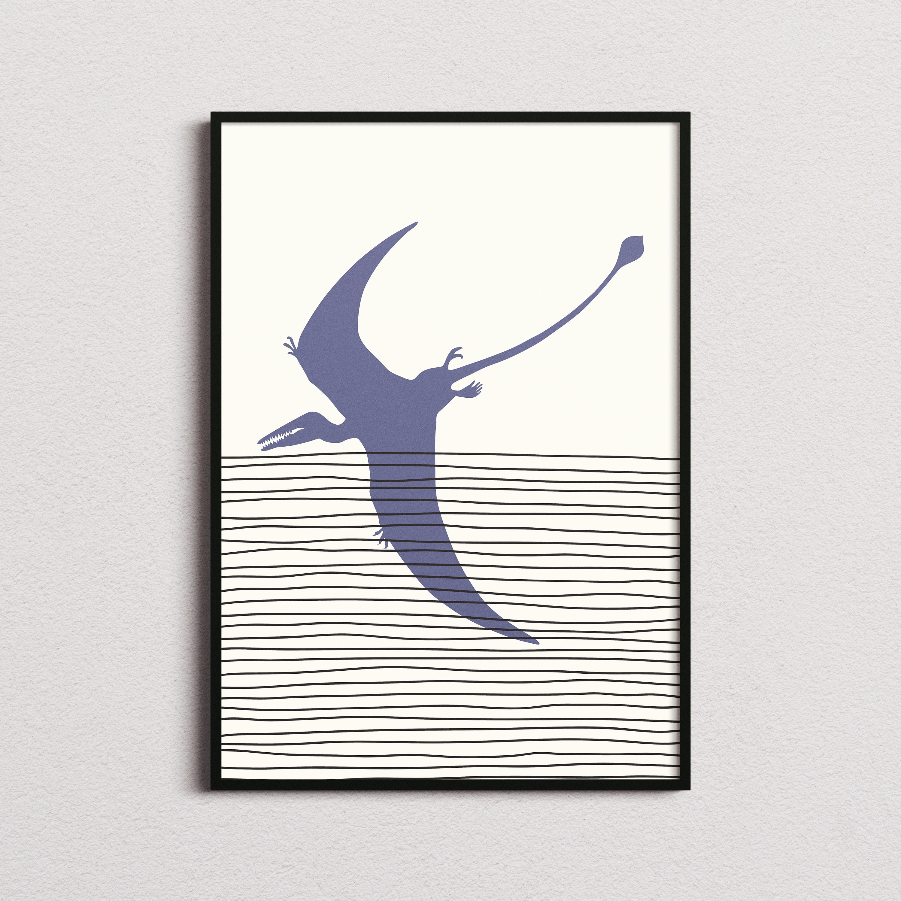 Pterodactyl Print, Pterodactyl Poster, Pterodactyl Mid-century Art, Pterodactyl Wall Art ...