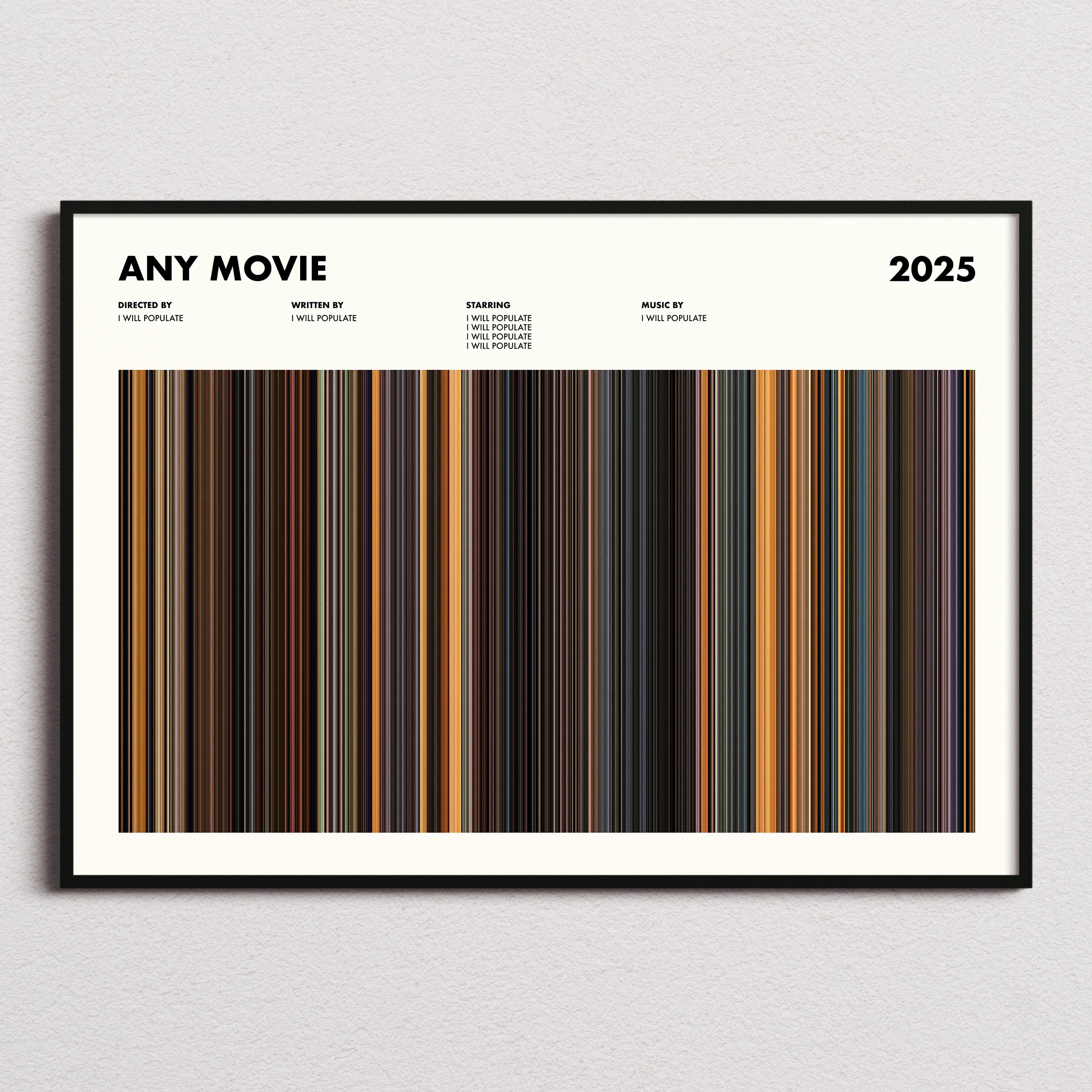 Choose ANY Movie - Custom Movie Barcode Print, Movie Posters, Movie ...
