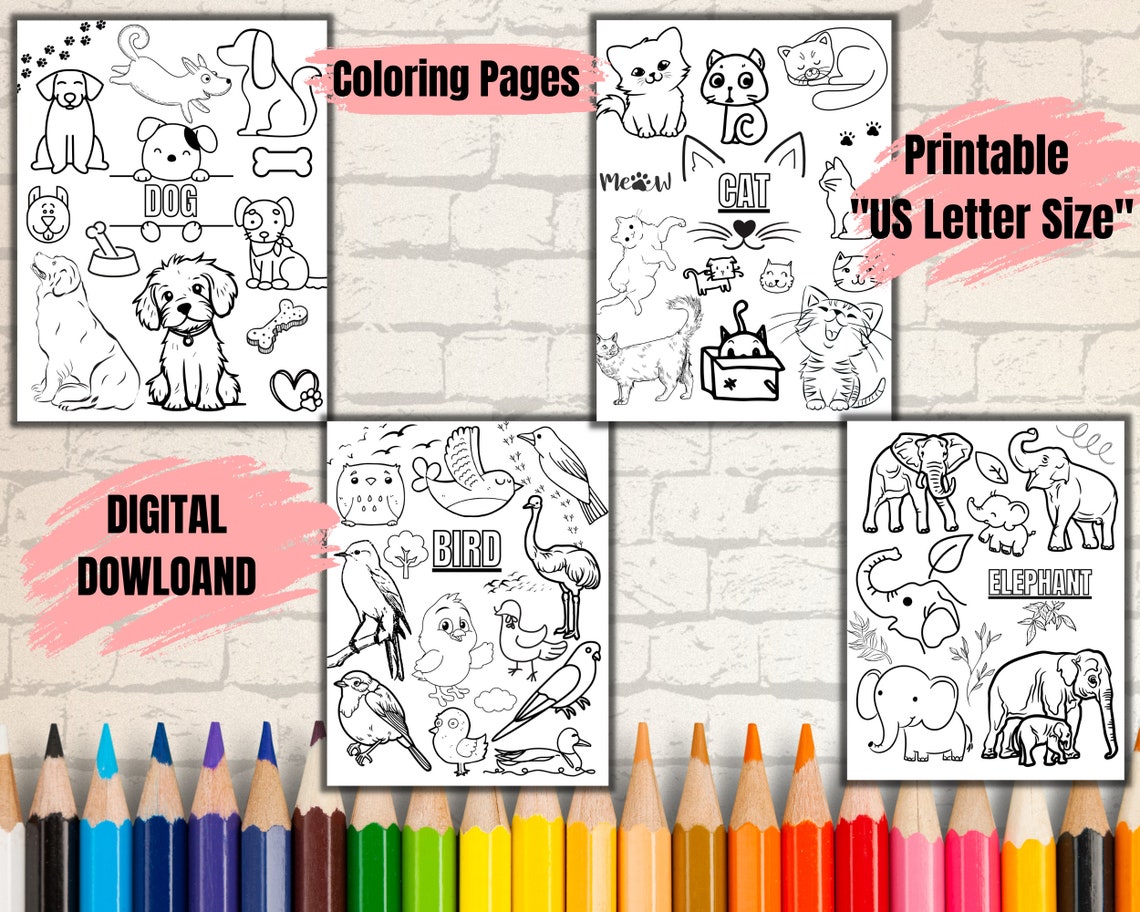 Colouring Pages for Kids, Colouring Page Animals, Printable Colouring ...