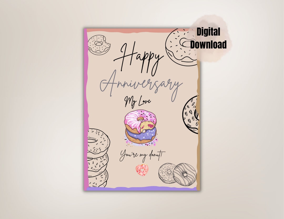 Anniversary Card, Digital Anniversary Card, Printable Anniversary Card ...