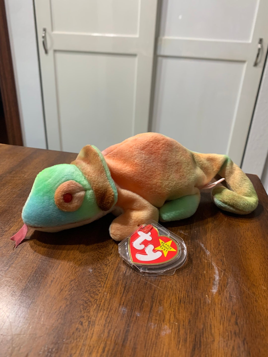 Rare Original 1997 TY Beanie Babie "rainbow" the Chameleon in the Tag ...