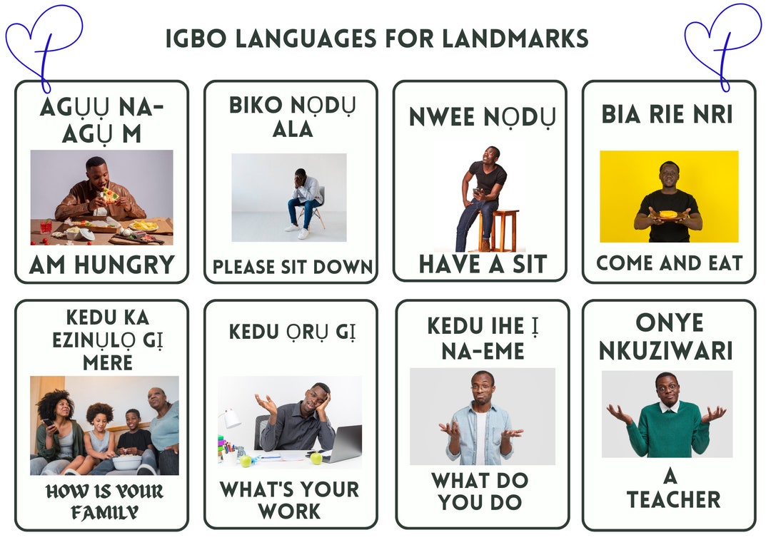 Igbo Languages Flashcards Digital African Language Learning - Etsy