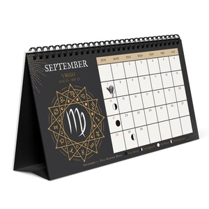 2025 Moon Calendar | Desk Calendar | Moon Phase Calendar | Lunar ...