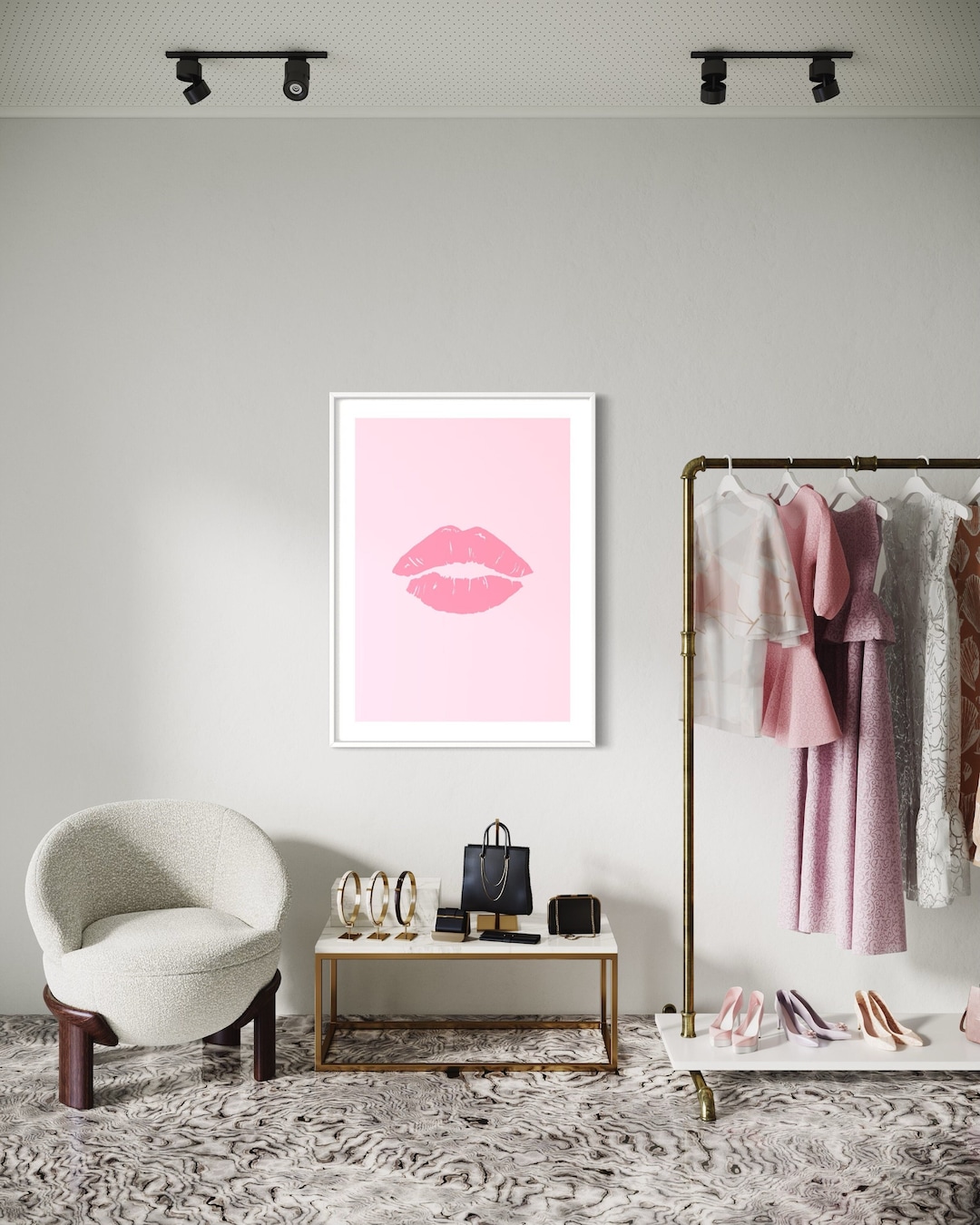 Trendy Art Print Pink Aesthetic Poster Pink Wall Art - Etsy