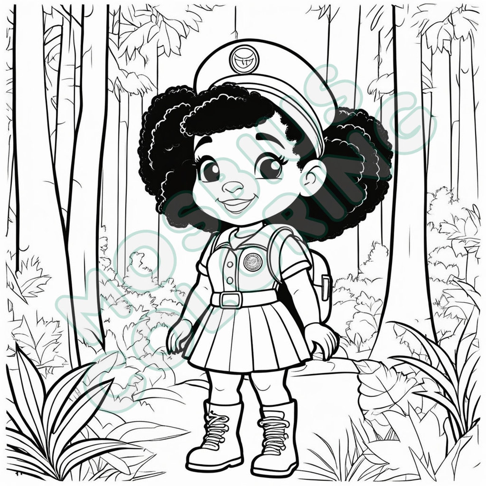 65 GIRL SCOUT Coloring Pages. Girl Scout Activity. Coloring Page Bundle ...