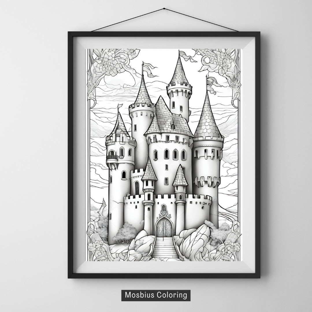 33 UNIQUE Castles Coloring Pages DIGITAL Printable PDF - Etsy