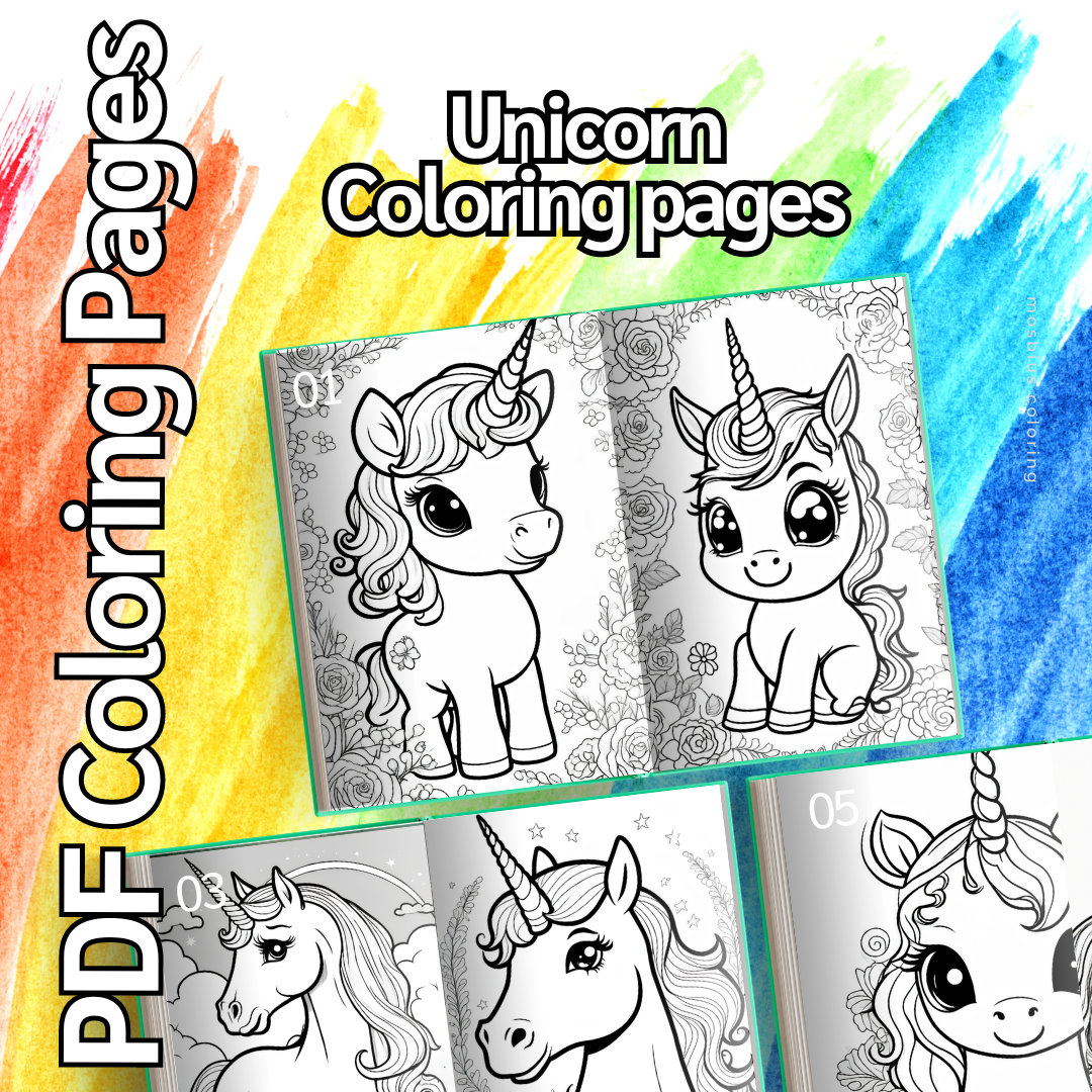 17 Unicorn Coloring Pages. Fantasy Colouring Sheet, Baby Unicorn ...