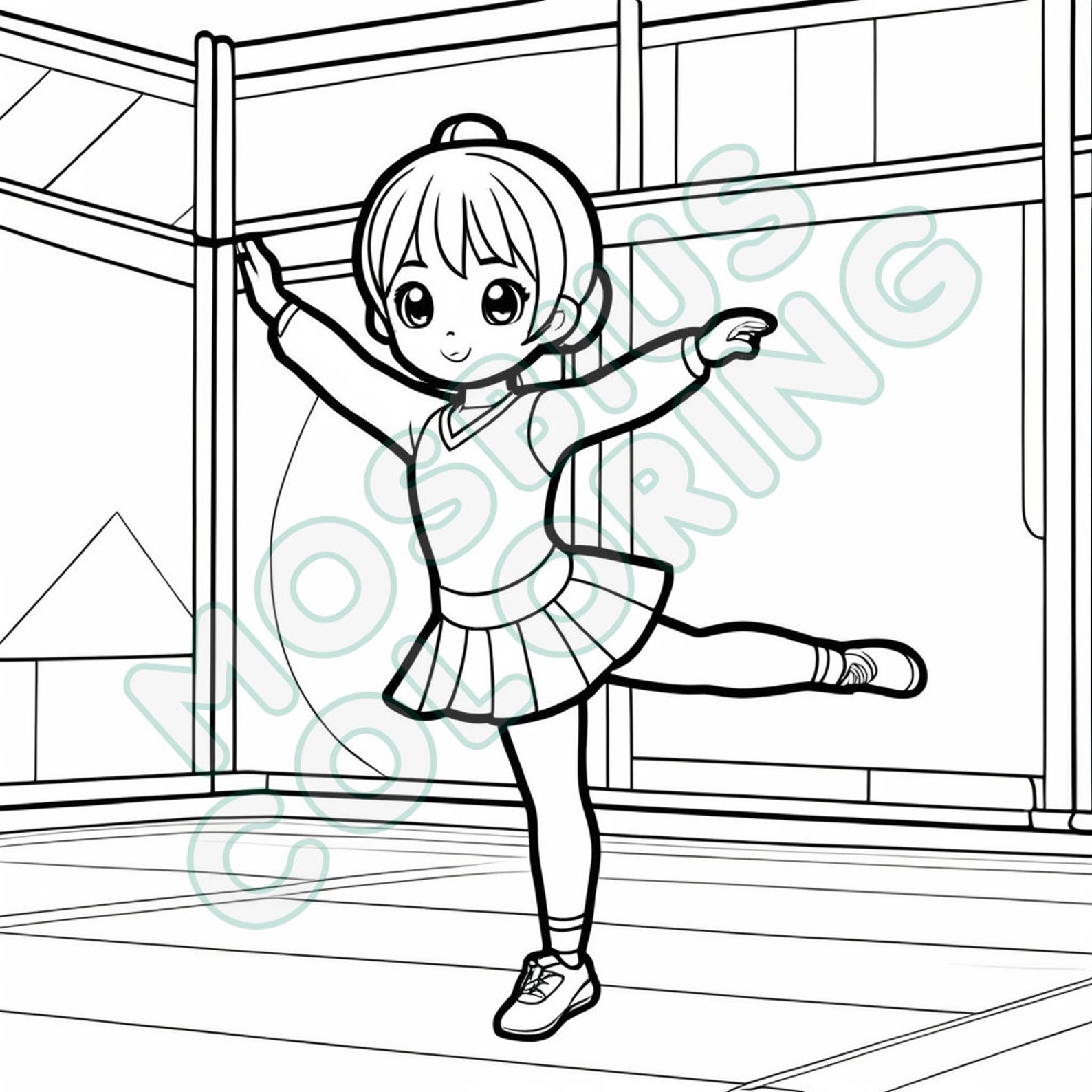 51 Gymnastics Coloring Page. Cute Colouring Book, Busy Book, Fitness ...