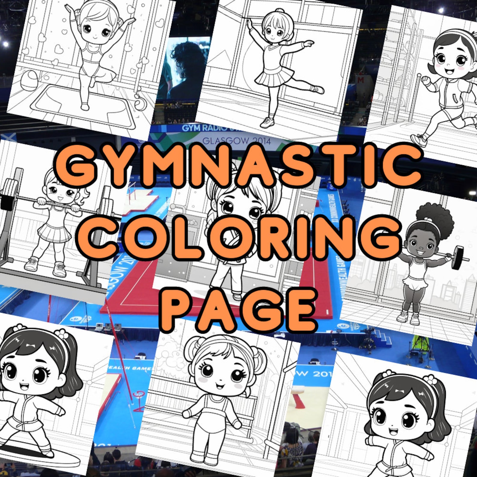51 Gymnastics Coloring Page. Cute Colouring Book, Busy Book, Fitness ...