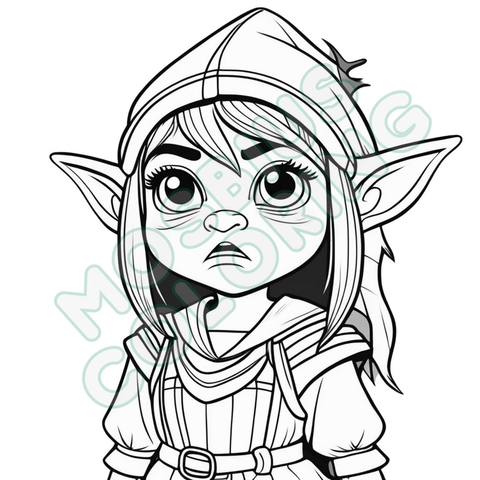 69 GOBLIN Colouring Pages. Elf PDF Printable, Cute Leprechaun, Busy ...