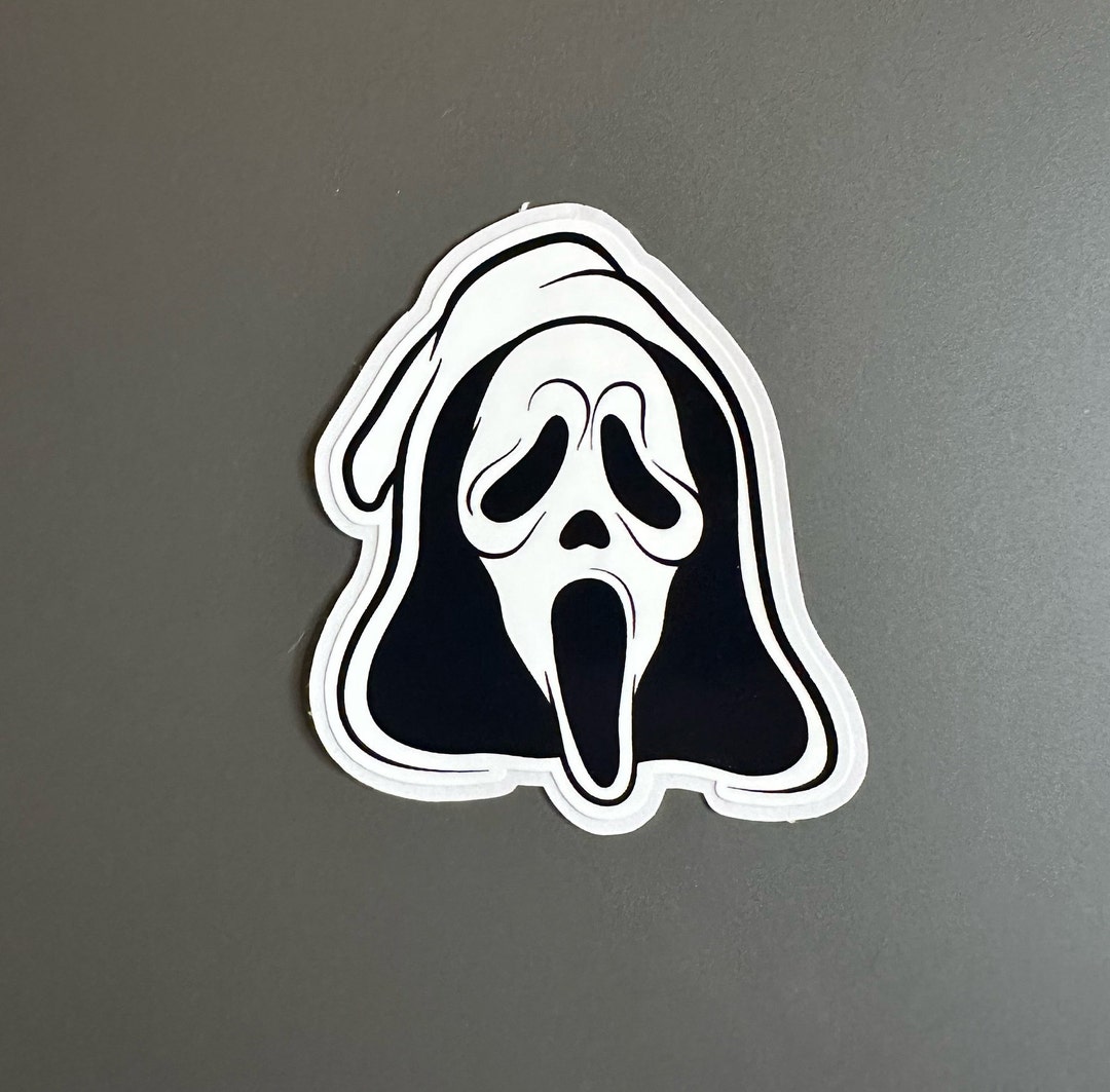 Ghost Face Vinyl Sticker - Etsy
