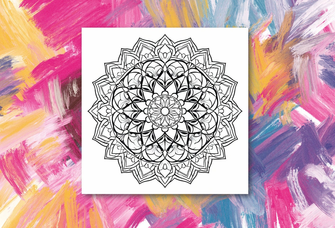 Mandala Coloring, 50 Printable Coloring Pages, Stress Relief ...