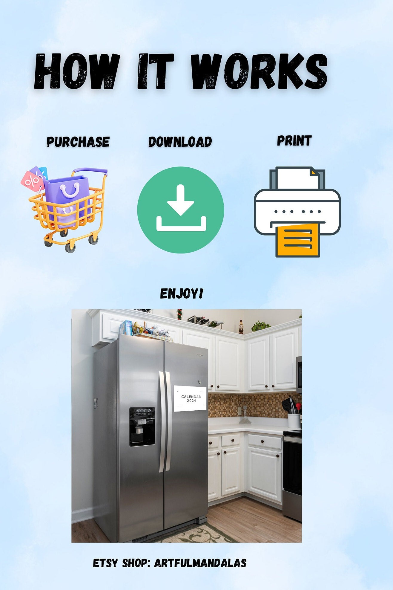 2024 Calendar, Minimalistic Calendar, Printable Calendar 2024, Instant ...