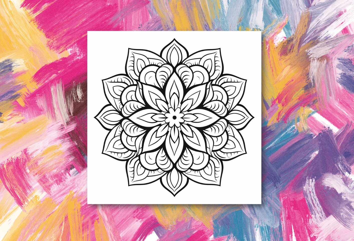 Mandala Coloring 50 Printable Coloring Pages Stress Relief - Etsy