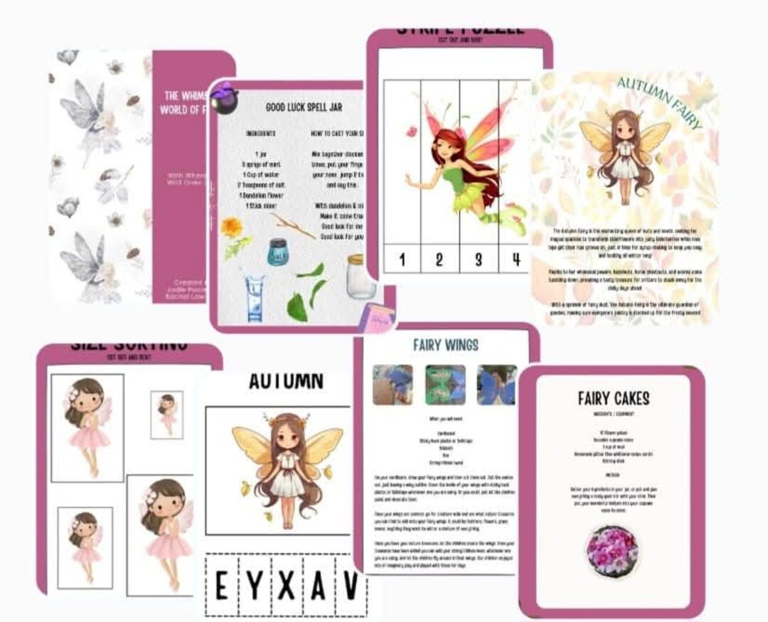 Whimsical World of Fairies Activity Pack - Fun Games, Printables ...