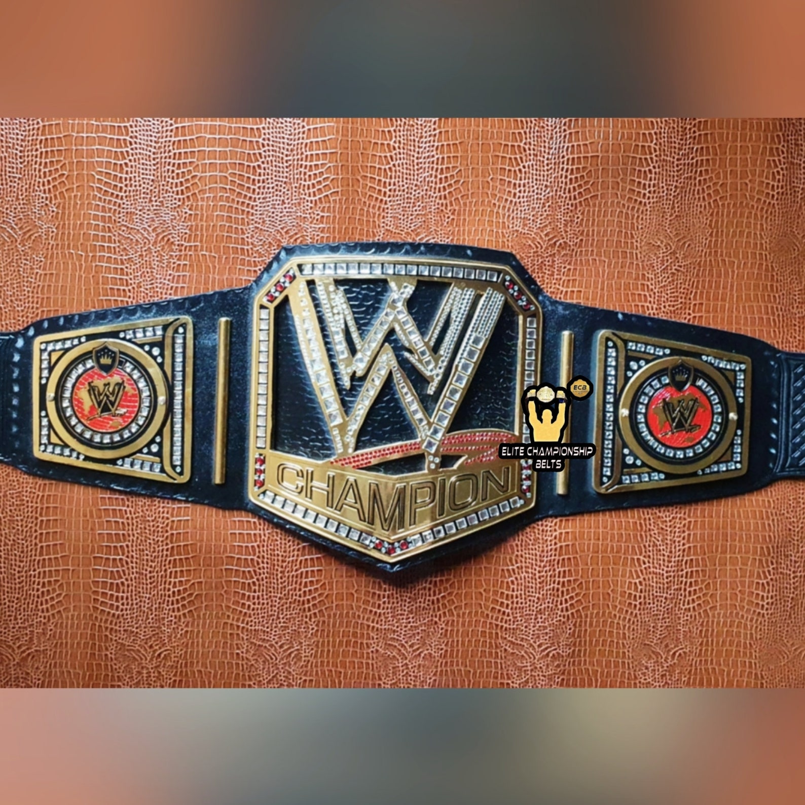 New Men's World Heavyweight Scratch Logo Black Handmade Hand Tooled ...