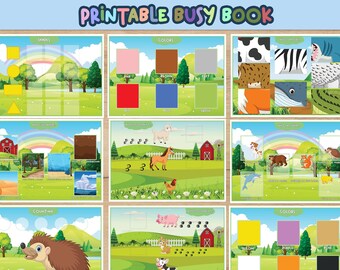 Busy Book for Kids: Animal Edition Volume 2 Quiet Learning, Colorful ...