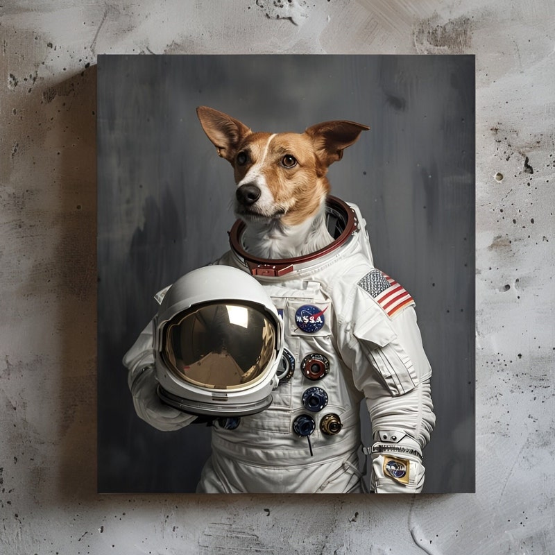 Space Dog Art - Etsy